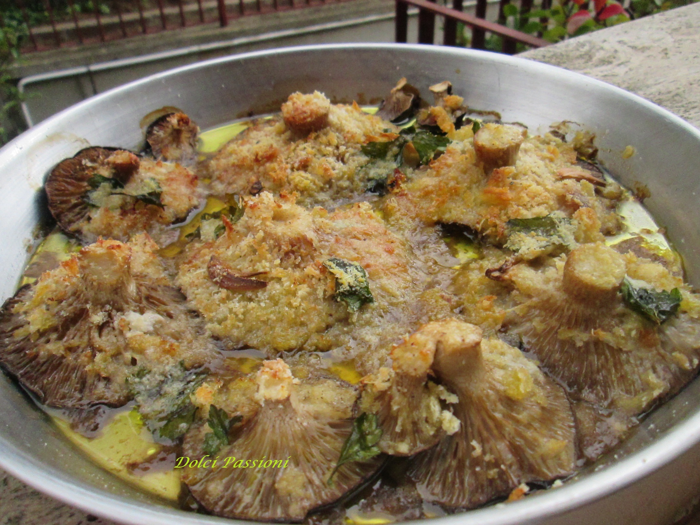 Funghi "Cardoncelli" gratinati al forno - Dolci Passioni